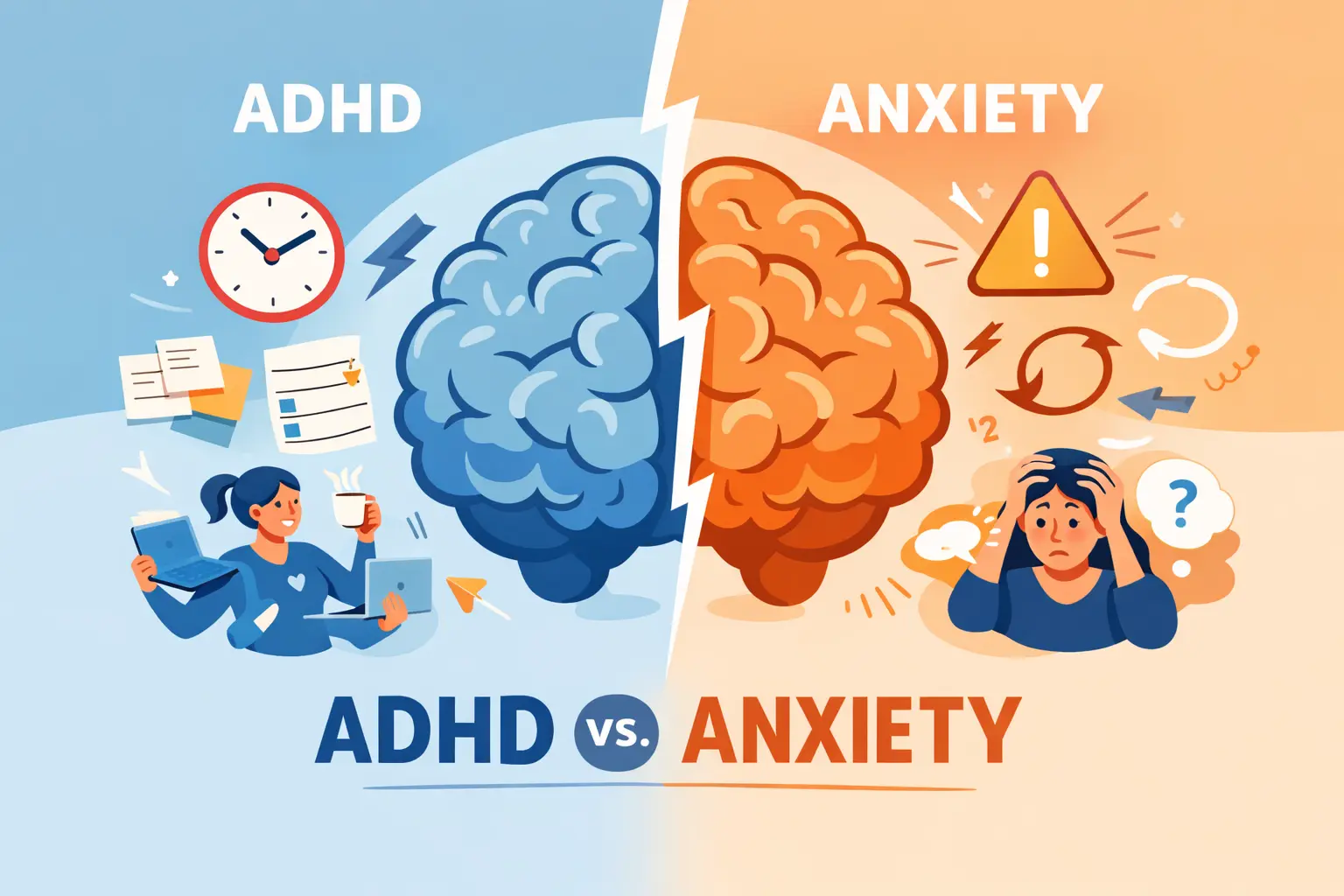 ADHD vs Anxiety: Key Differences, Symptoms & Treatment